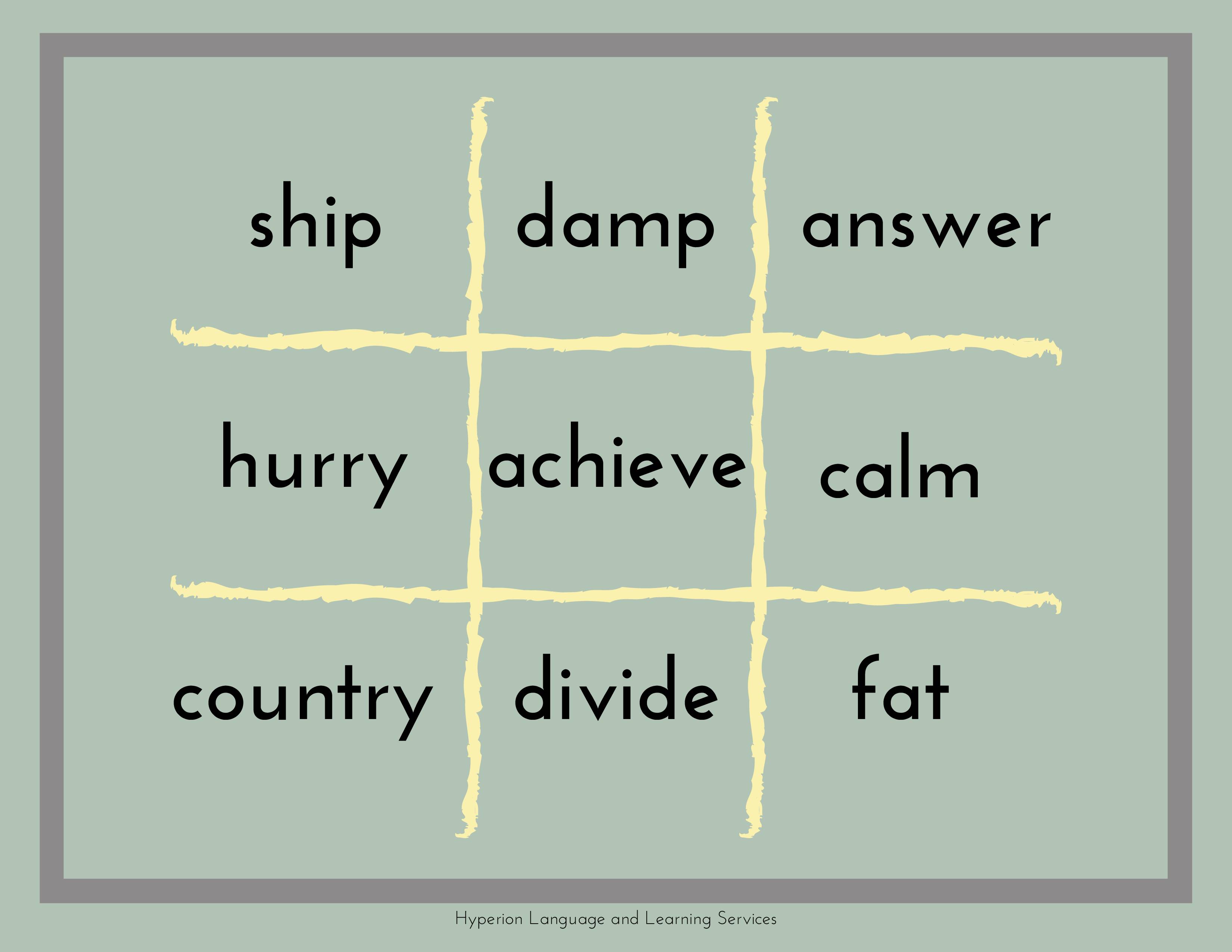 Synonym Tic Tac Toe - pdf - by Emily Creteau - TrE