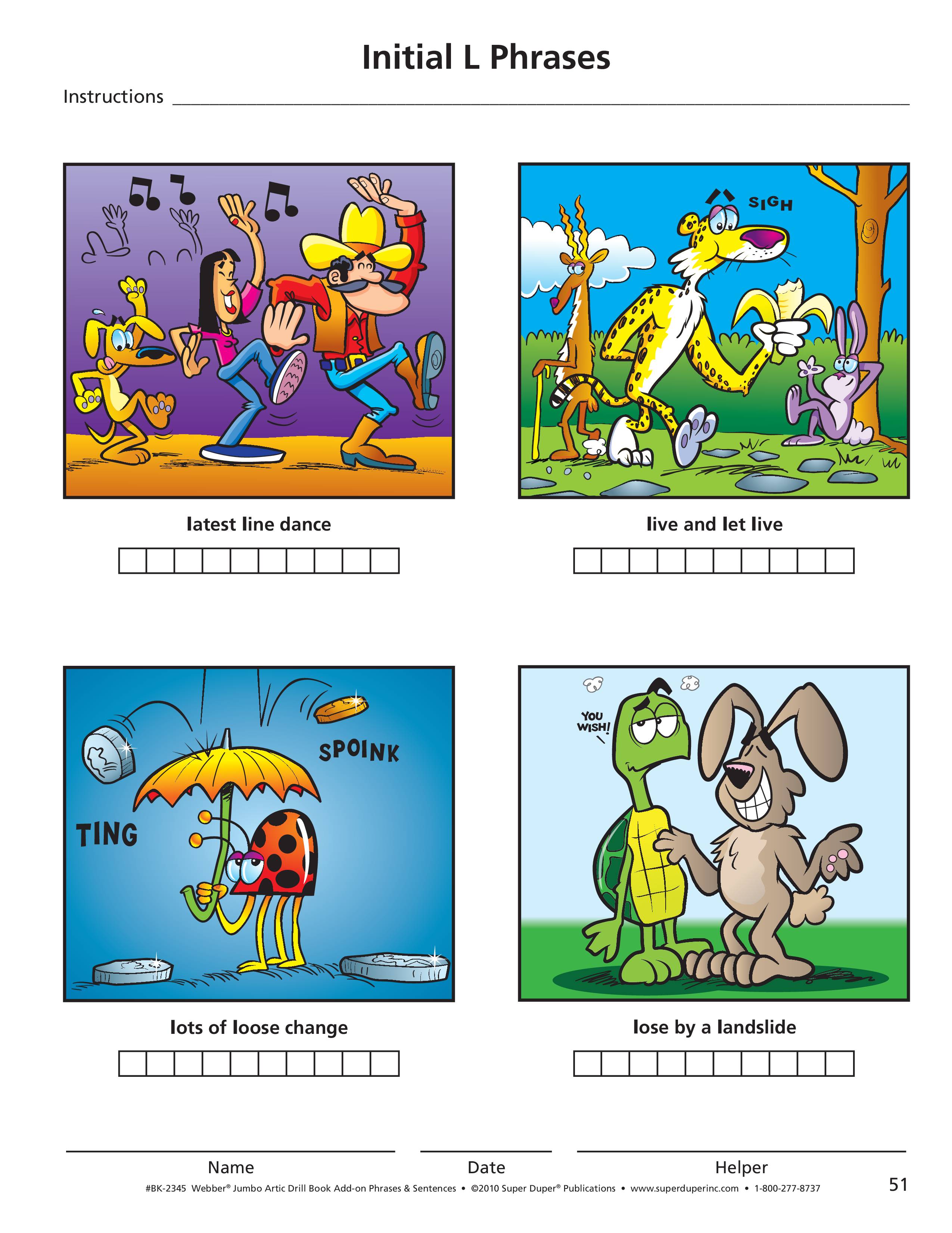 L/L Blends, W, Y Worksheets - Webber Jumbo Artic Drill Book Vol 4 - pdf ...