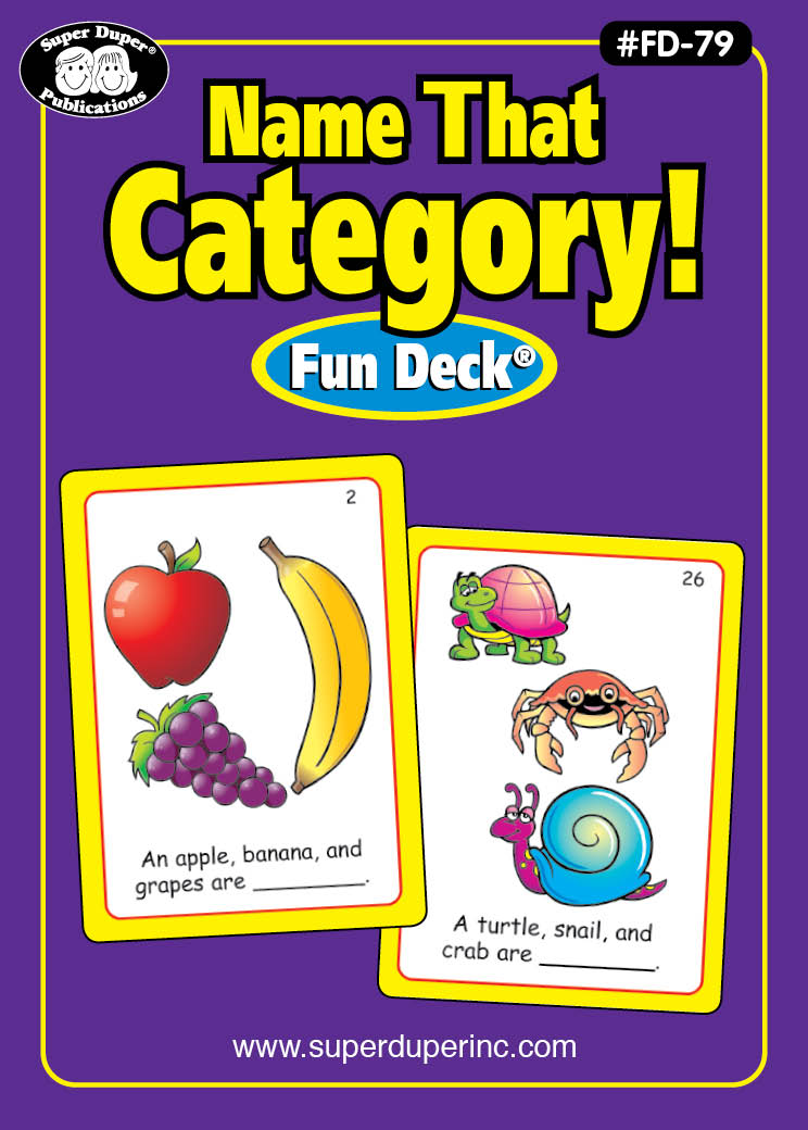 Name That Category Fun Deck - cards - by Super Duper Publications - TrE
